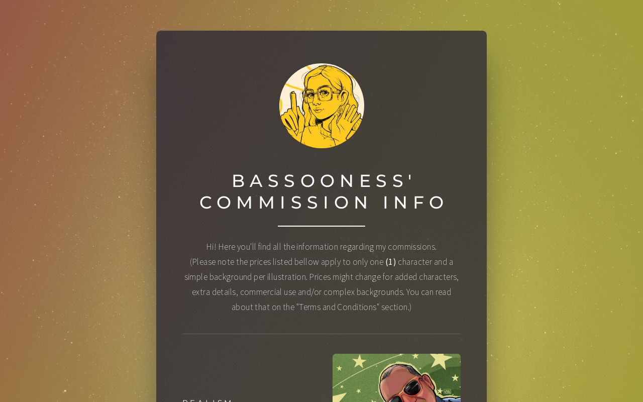 Bassooness' Commissions